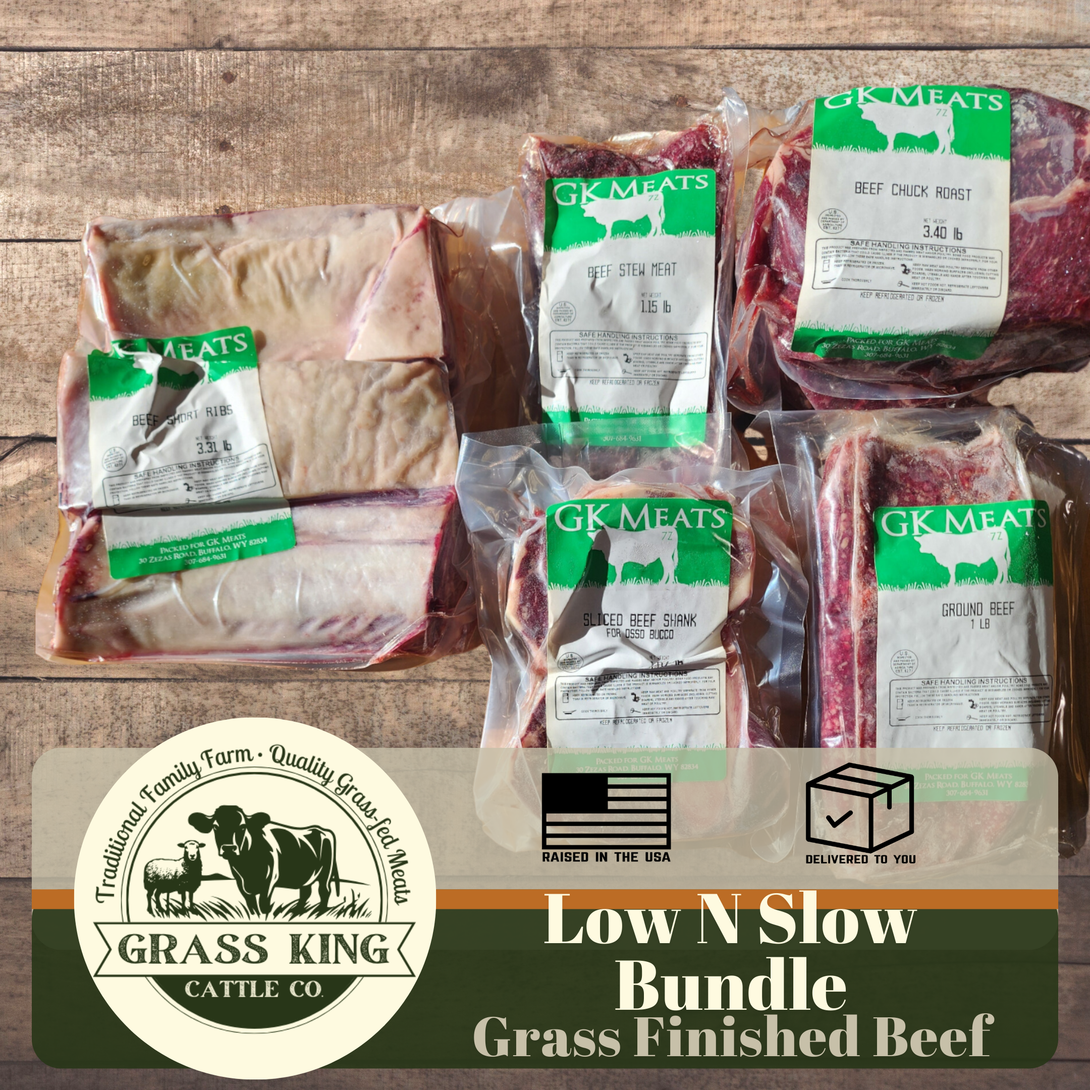 Crock-pot Bundle, Grass-Finished | Grass King Cattle | Buffalo, WY